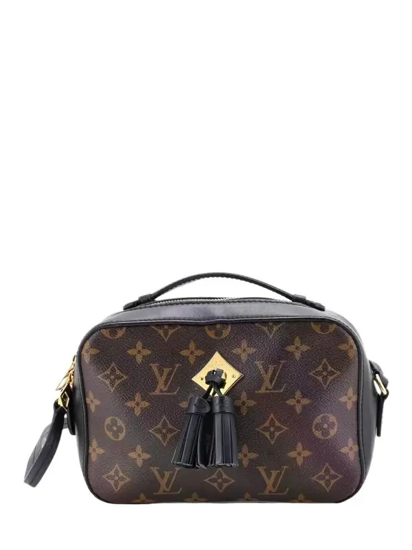 LOUIS VUITTON Monogram Canvas Saintonge Handbag - Black