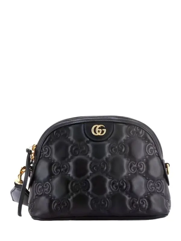 Gucci Gg Matelasse Leather Small Shoulder Bag - Black
