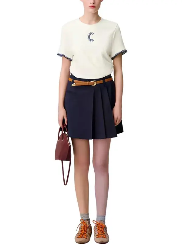 Claudie Pierlot Embroidered T-shirt - Brown