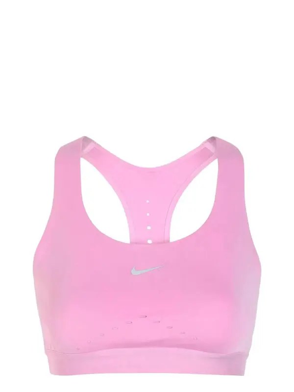 Nike Swift Racerback Swoosh-logo Sports Bra - Pink
