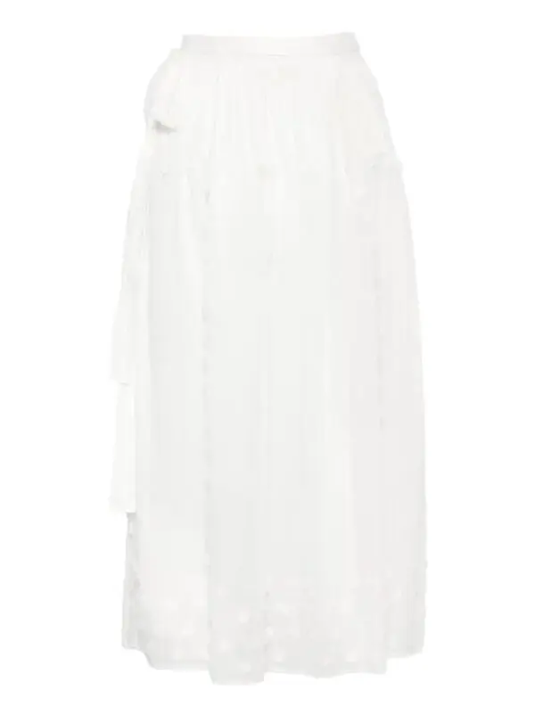 Ulla Johnson Kyla Midi Wrap Skirt - White