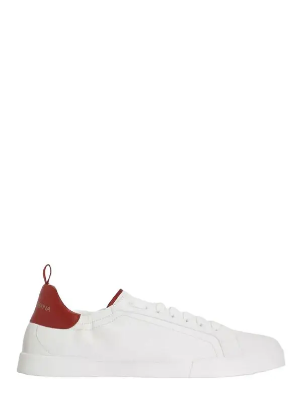 Dolce & Gabbana Portofino Calfskin Sneakers - White