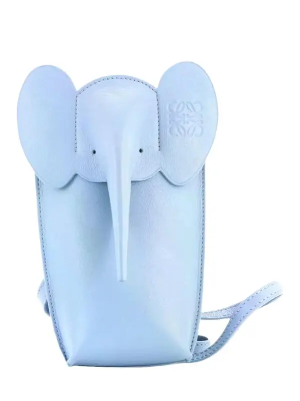 Loewe Elephant Pocket Leather Crossbody Bag - Blue