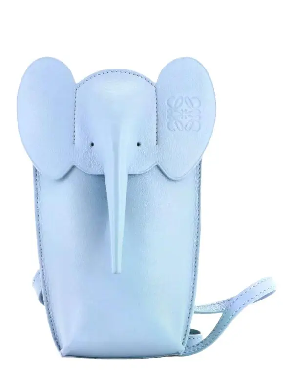 Loewe Elephant Pocket Leather Crossbody Bag - Blue