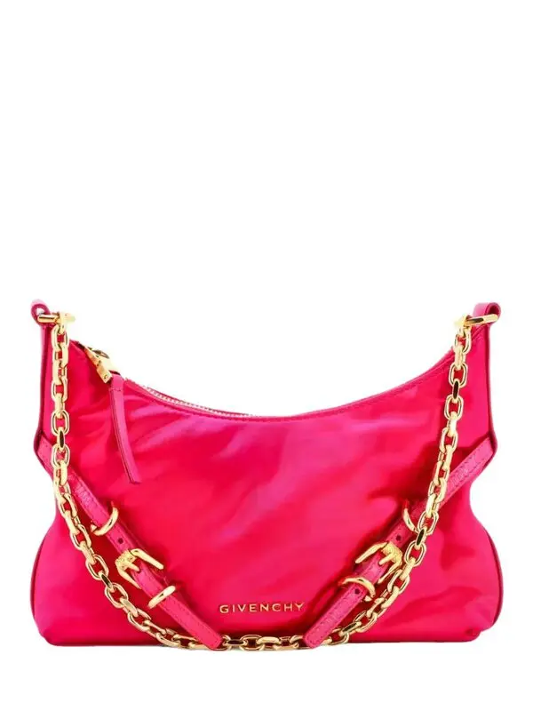 Givenchy Voyou Party Satin With Leather Mini Shoulder Bag - Pink