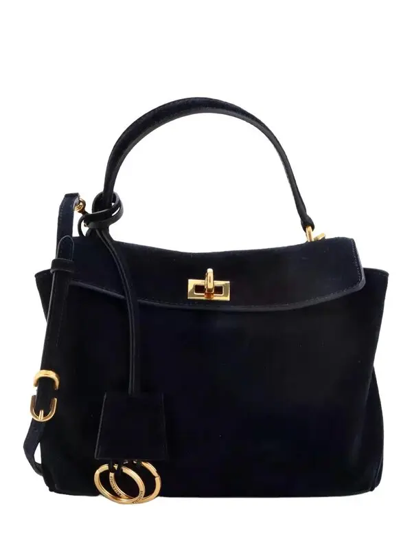 Balenciaga Rodeo Suede Mini Shoulder Bag - Black