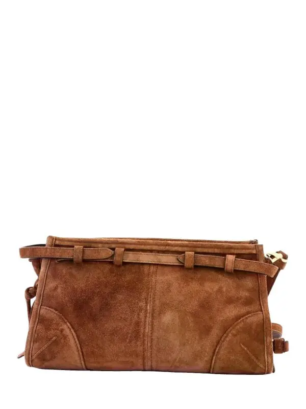 Prada Bonnie Handbag Suede Small Shoulder Bag - Brown