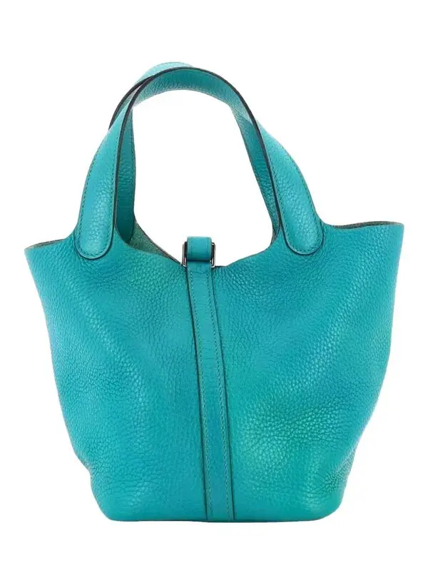 Hermès Picotin Lock Bag Clemence Pm Bucket Bag - Blue