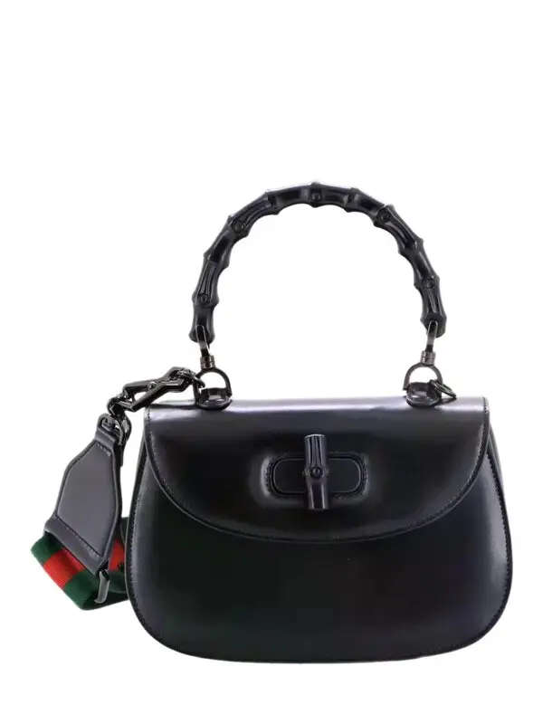 Gucci Bamboo Top Handle Satchel Bag - Black