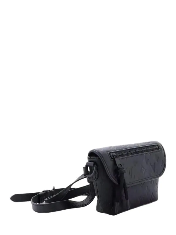 LOUIS VUITTON Pulse Wearable Wallet Monogram Shadow Leather Belt Bag - Black