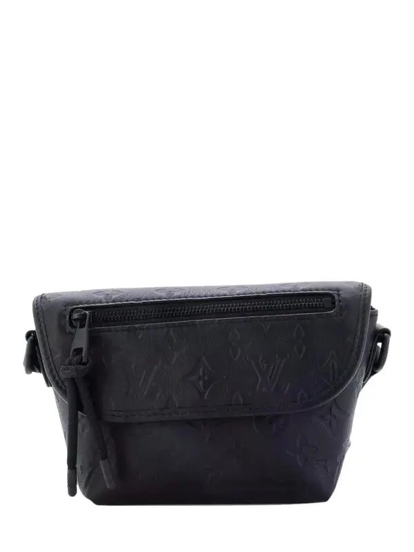 LOUIS VUITTON Pulse Wearable Wallet Monogram Shadow Leather Belt Bag - Black