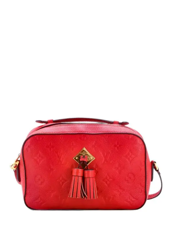 LOUIS VUITTON Monogram Empreinte Saintonge Handbag - Red