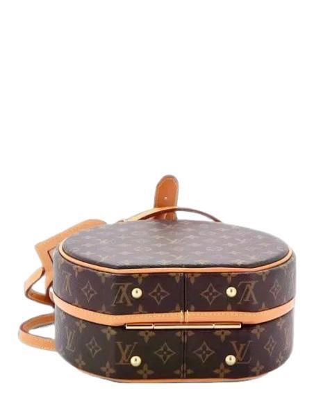 LOUIS VUITTON Petite Boite Chapeau Monogram Canvas Crossbody Bag - Brown