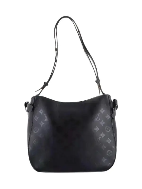 LOUIS VUITTON Very Monogram Leather Hobo Bag - Black