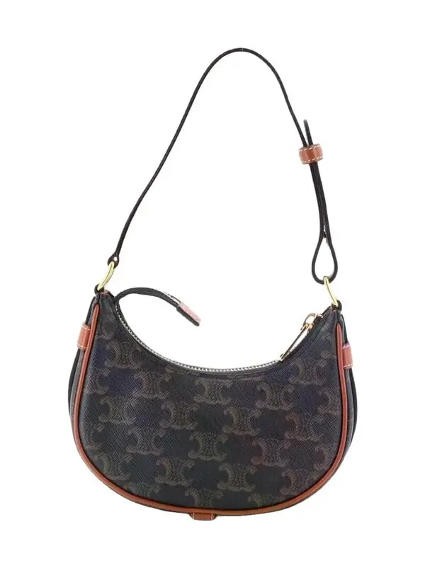Celine Ava Bag Triomphe Coated Canvas Mini Shoulder Bag - Brown