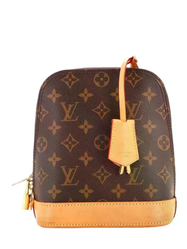 LOUIS VUITTON Alma Monogram Canvas Backpack - Brown