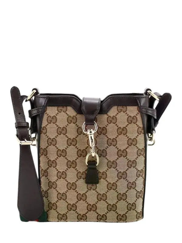 Gucci Gg Canvas Mini Bucket Bag - Brown