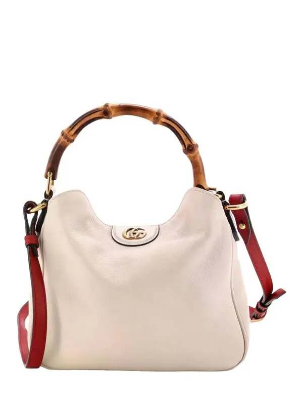 Gucci Diana Nm Bamboo Shoulder Bag Leather Small Tote Bag - Neutrals