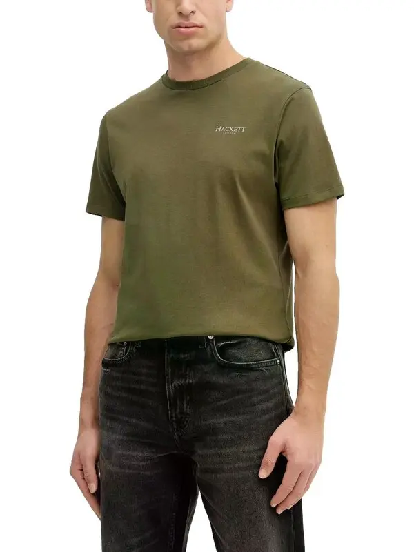 HACKETT LONDON Logo-detail Crew-neck T-shirt - Green