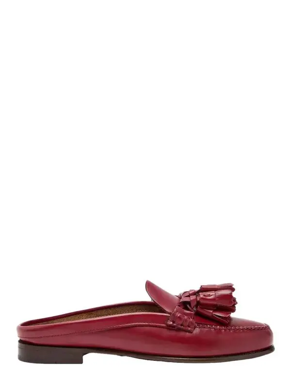 Hereu Borlada Tassel-detail Flat Mules - Red
