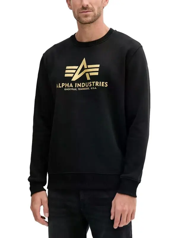 Alpha Industries Logo Print Sweatshirt - Black