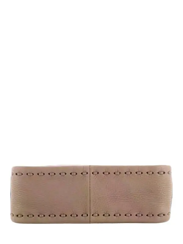 Fendi Selleria Leather Mini Hobo Bag - Grey