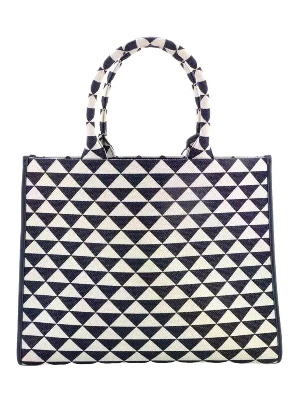 Prada Symbole Shopper Jacquard Large Tote Bag - Blue