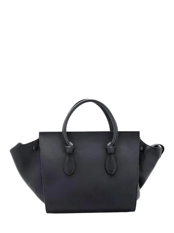 Celine Tie Knot Grainy Leather Mini Tote Bag - Black