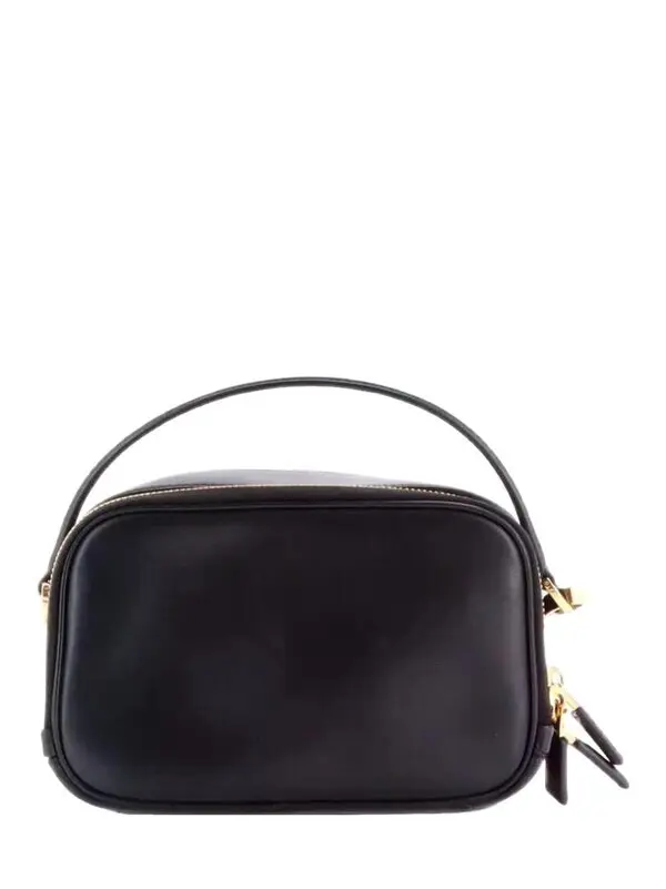 Prada Odette Top Handle Bag Leather Mini Crossbody Bag - Black
