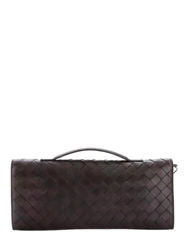 Bottega Veneta Andiamo Top Handle Clutch Bag - Brown