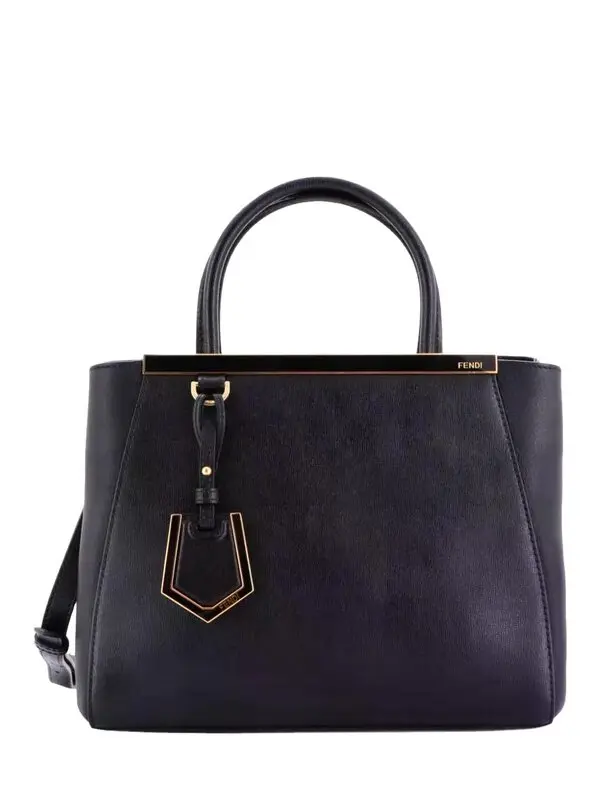 Fendi 2jours Leather Petite Satchel - Black