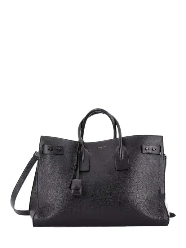 Saint Laurent Sac De Jour Souple Leather Satchel - Black