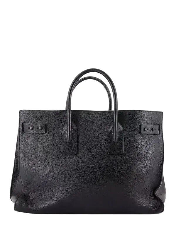 Saint Laurent Sac De Jour Souple Leather Satchel - Black