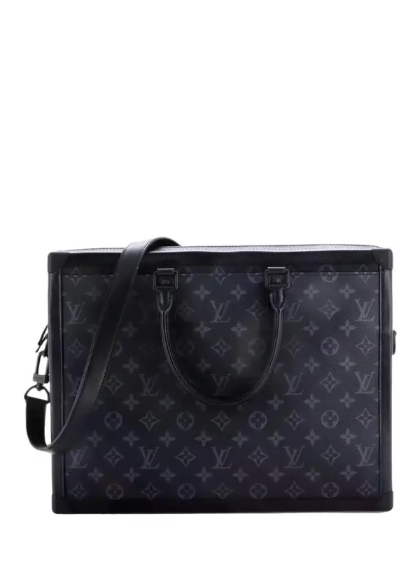 LOUIS VUITTON Soft Trunk Monogram Eclipse Canvas Briefcase - Black