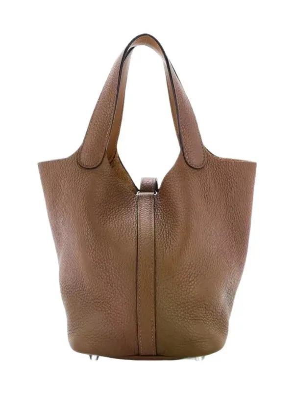 Hermès Eclat Picotin Lock Bag Clemence With Swift Pm Bucket Bag - Brown