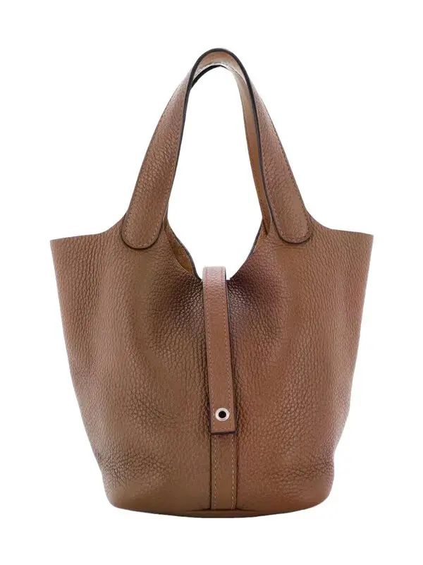 Hermès Eclat Picotin Lock Bag Clemence With Swift Pm Bucket Bag - Brown