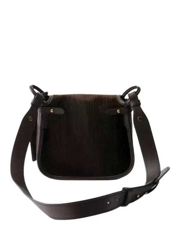 Prada Corsaire Corduroy And Leather Mini Shoulder Bag - Brown
