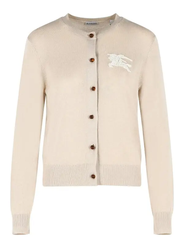 Burberry Ravella Wool Blend Cardigan - Cream