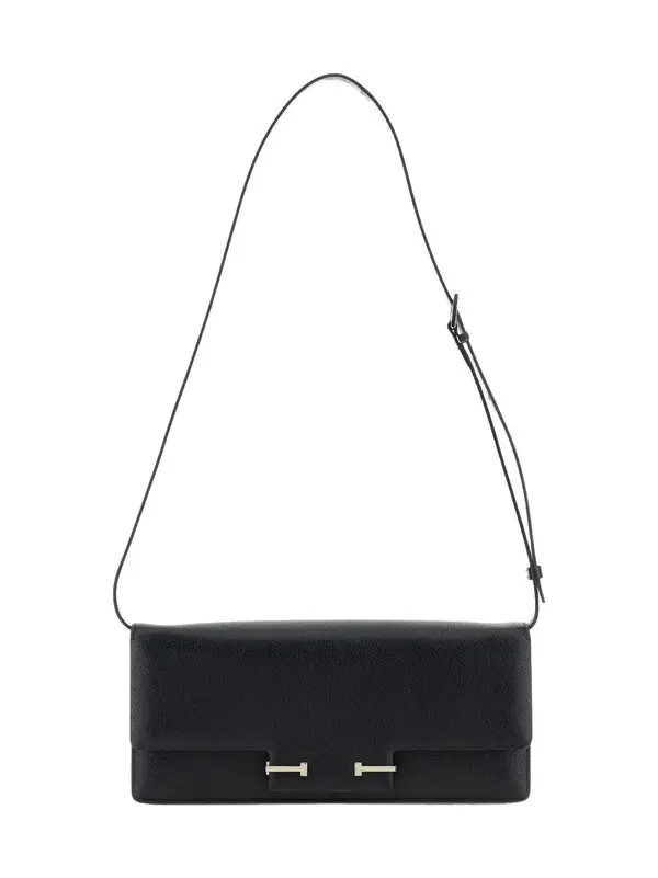 TOM FORD Grain Leather Shoulder Bag - Black