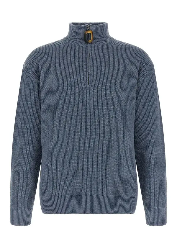 JW Anderson Half-zip Ribbed Sweater - Blue