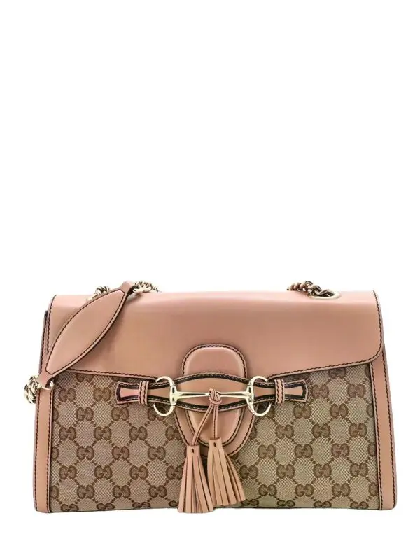 Gucci Gg Canvas And Leather Medium Shoulder Bag - Neutrals