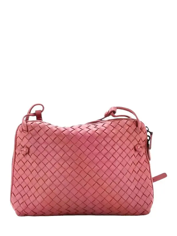 Bottega Veneta Nodini Intrecciato Nappa Small Crossbody Bag - Pink
