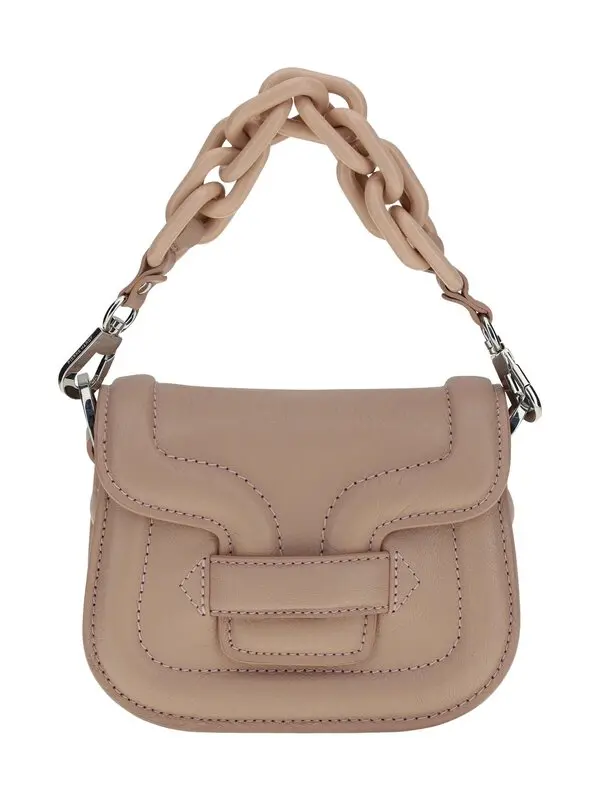 Pierre Hardy Alphaville Leather Handbag With Chain Detail - Pink