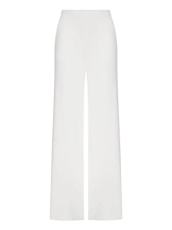 Max Mara Viscose Crepe Trousers - White
