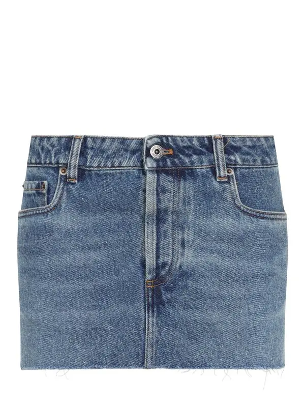 Miu Miu Fitted Mini Denim Skirt - Blue