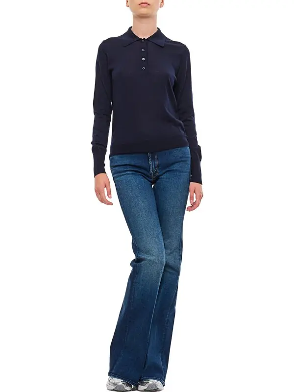 GOLDEN GOOSE Virgin Wool Knitted Polo Shirt - Multicolor