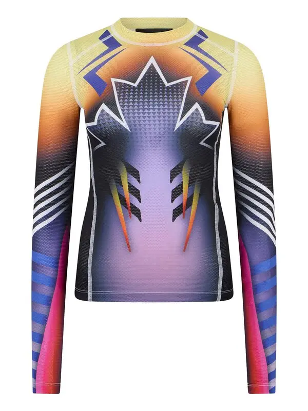 Dsquared2 Skiers Printed Long Sleeve T-shirt - Black