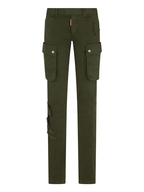 Dsquared2 Blossom Patch Cargo Pants - Green