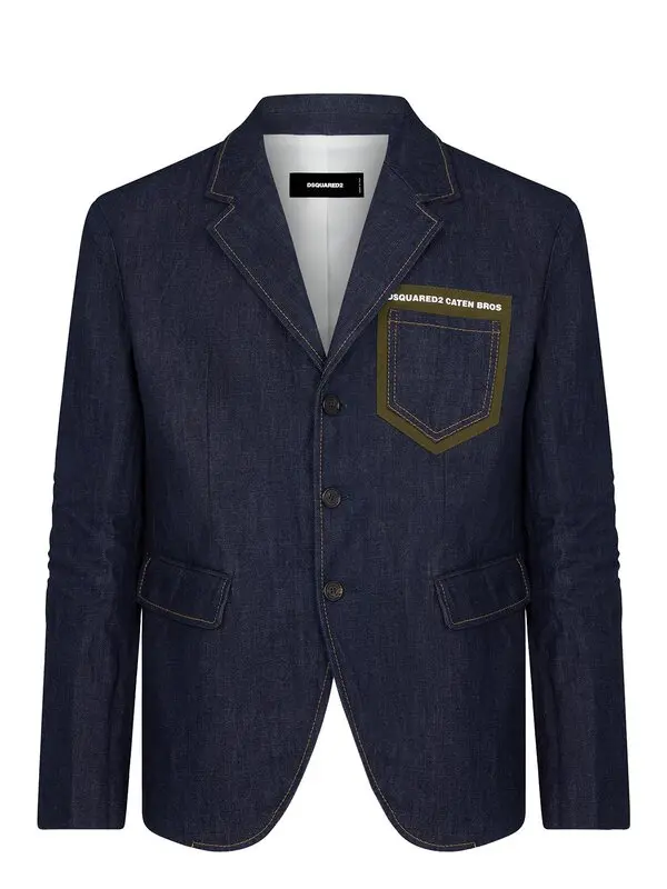 Dsquared2 Caten Bros Osaka Denim Blazer - Blue