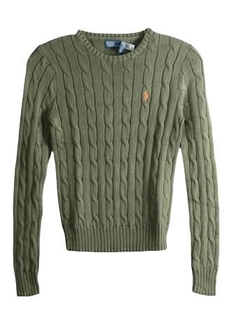 Polo Ralph Lauren Pima Cotton Cable Knit Pullover - Dense Olive
